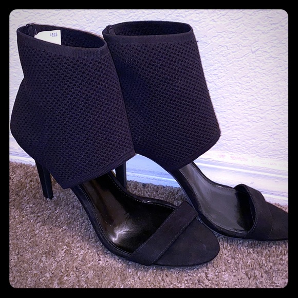 Shoes | 4 Inch High Heel Open Toed Shoe W Spandex Strap | Poshmark